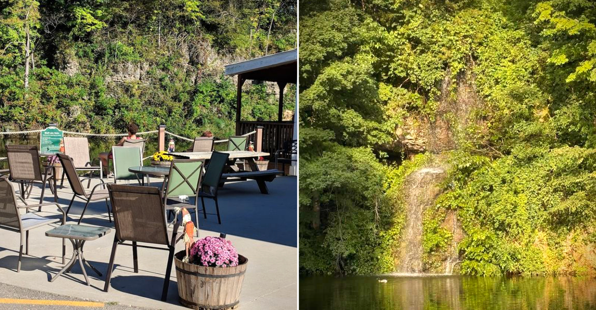 This Scenic Iowa Restaurant Pairs Country Charm With A Gorgeous Waterfall